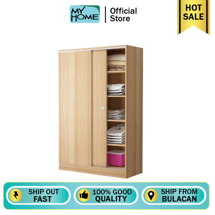 MYHOME Wardrobe Simple Storage Cabinet Home Bedroom Solid Wood Clothes ...