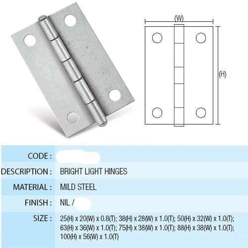 Happyhome66 (2pcs)Bright Light Door Hinges/Engsel Besi Nipis/Iron ...