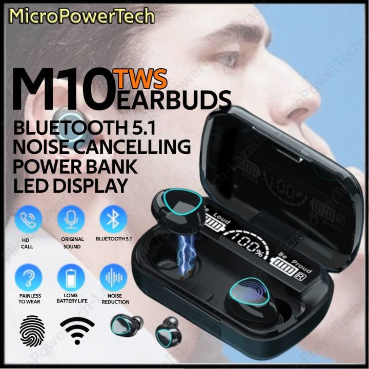 Gaming Wireless Bluetooth M10 Earbuds - Noise-Canceling, Sports ...