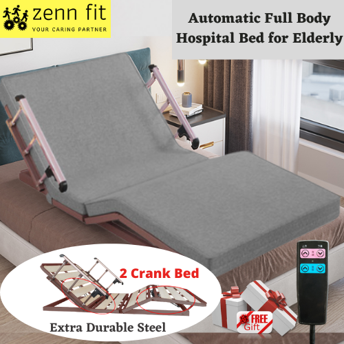 🔥READY STOCK🔥 Automatic Medical Care 2 Crank Foldable Bed with ...