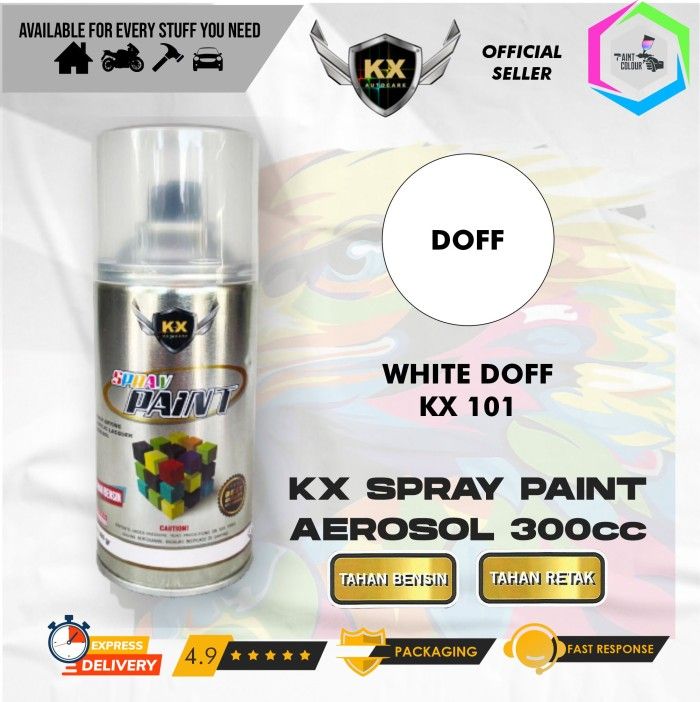 Cat Semprot Aerosol / Pylox KX Autocare Paint - KX 101 WHITE DOFF ...