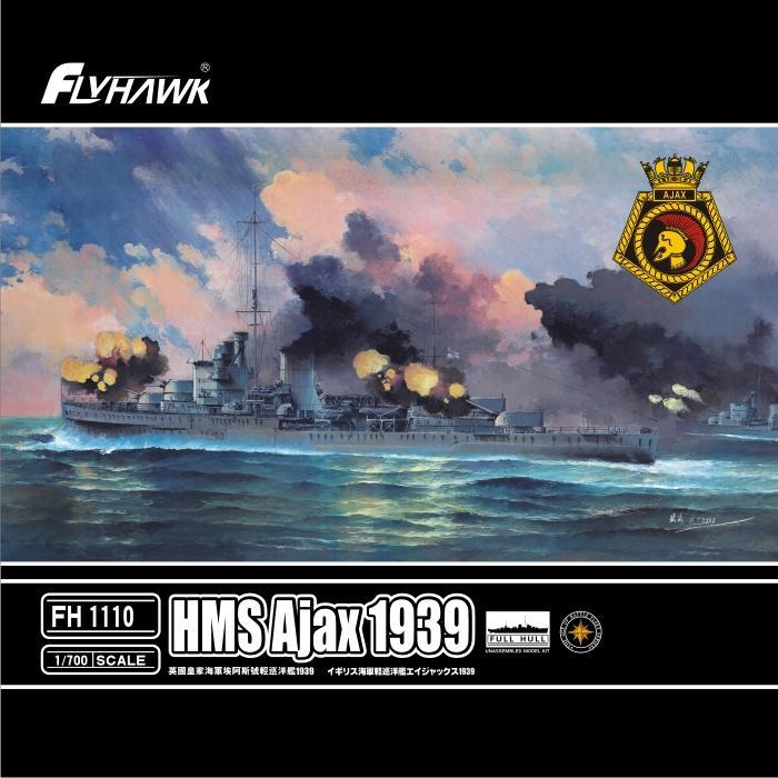 Flyhawk FH1110 1/700 Scale HMS Cruiser Ajax 1939 Assemble Plastic Model ...