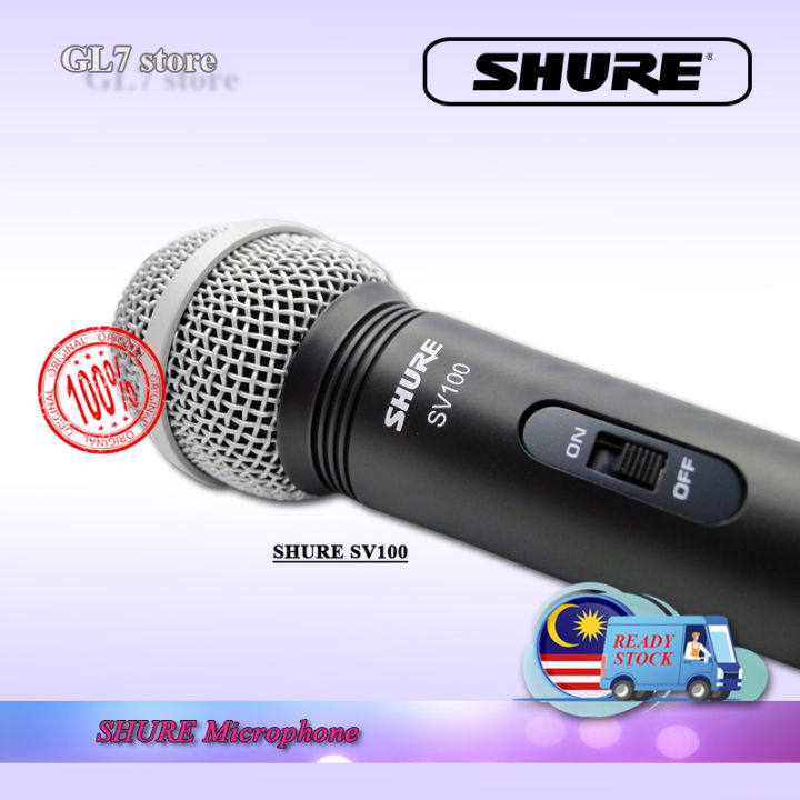 ORIGINAL SHURE VOCAL MICROPHONE SV100 WIRED MICROPHONE | Lazada
