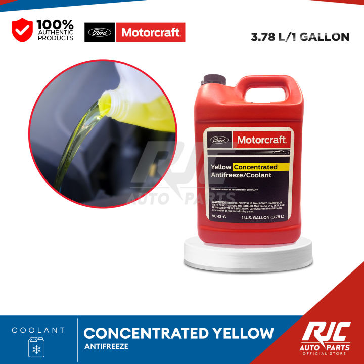 Motorcraft Yellow Concentrated Antifreeze / Coolant 1G ( 1 Gallon ...