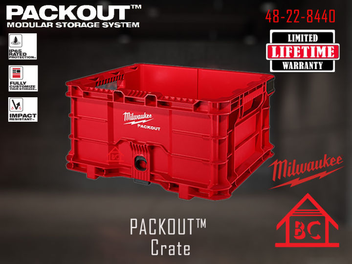 MILWAUKEE PACKOUT™ Crate Tool Box (48-22-8440) | Lazada