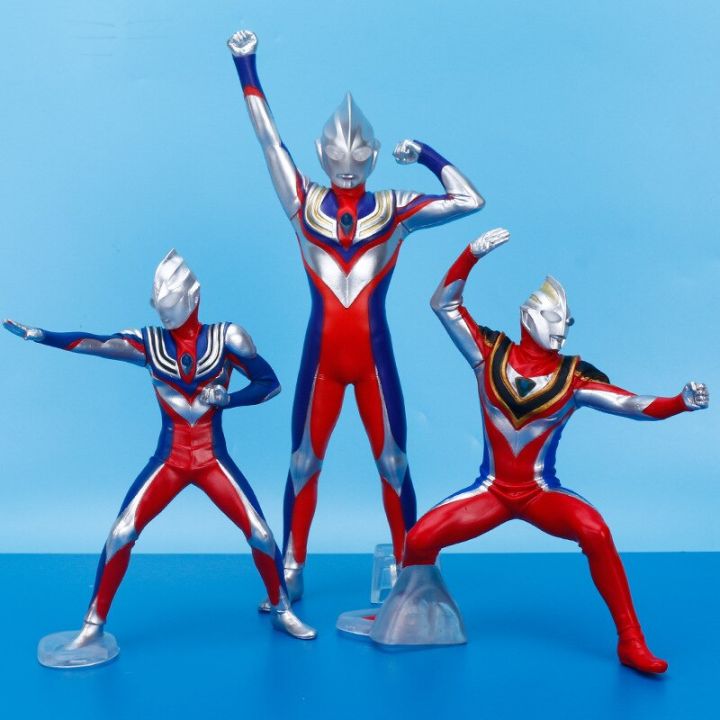 Betterservice Anime Ultraman Figures Toy Tiga Model Solid Pvc Gaia ...