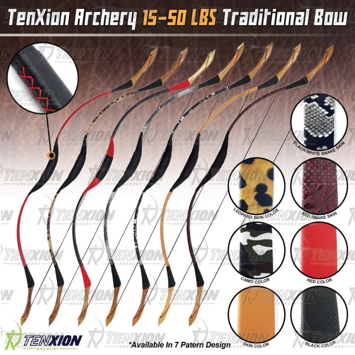 TenXion Archery Traditional Bow Busur Tradisi Anak Panah Memanah Arrow ...