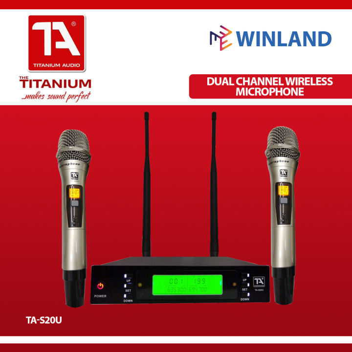 Titanium Audio by Winland Dual Channel Wireless Microphone UHF ...