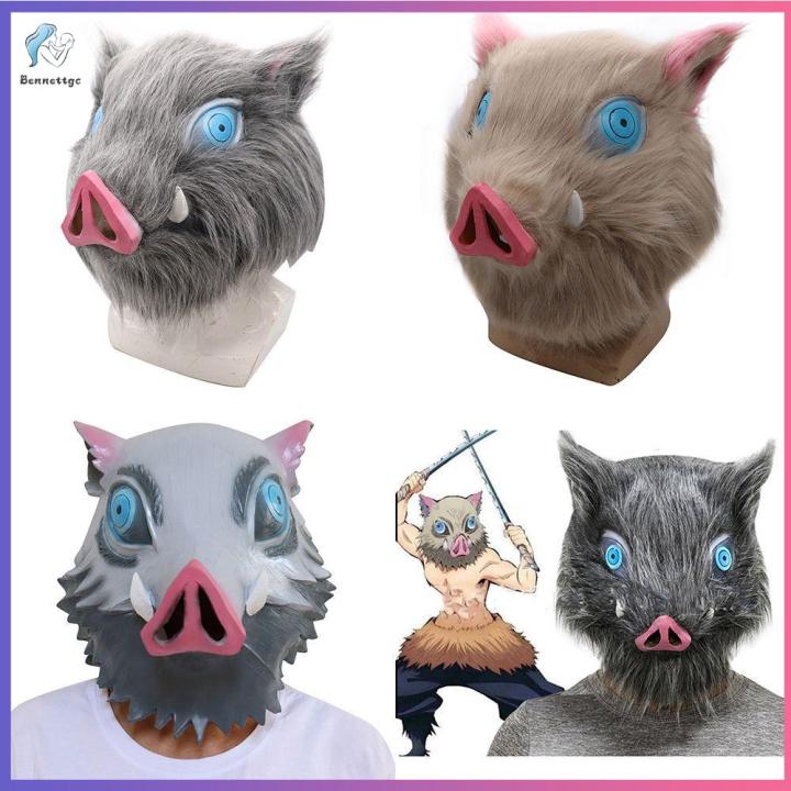 1PC Inosuke Hashibira Mask Helmet Demon Slayer Kimetsu no Yaiba Cosplay ...