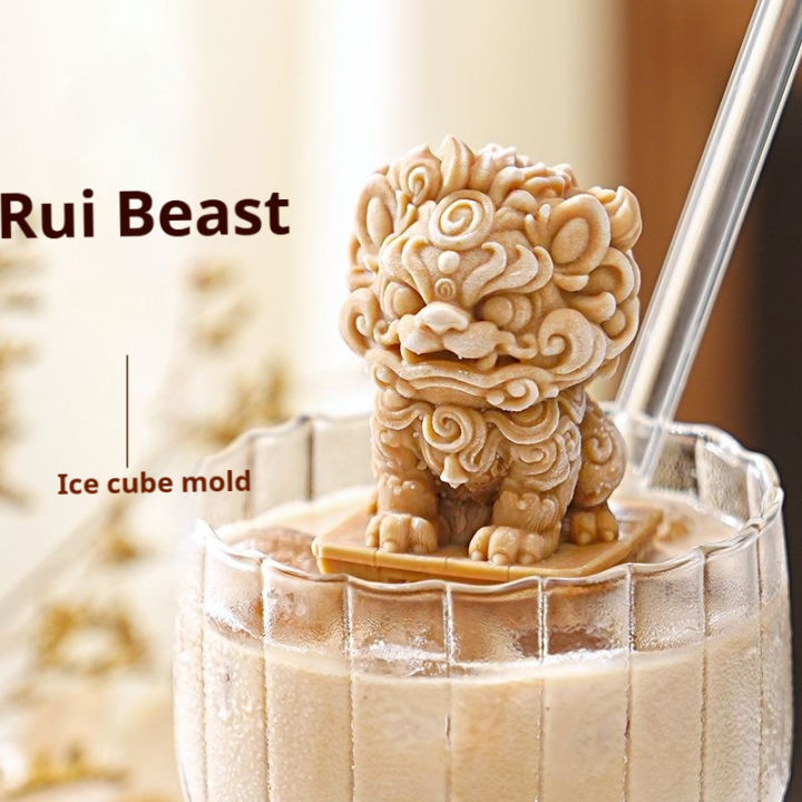 Xingshi Bear Ice Mold Lion Pagoda Silicone Ice Grid Coffee Milk Tea ...