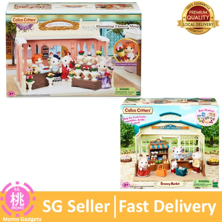 Calico Critters Grocery Market Cream & Brown / Blooming Flower Shop ...