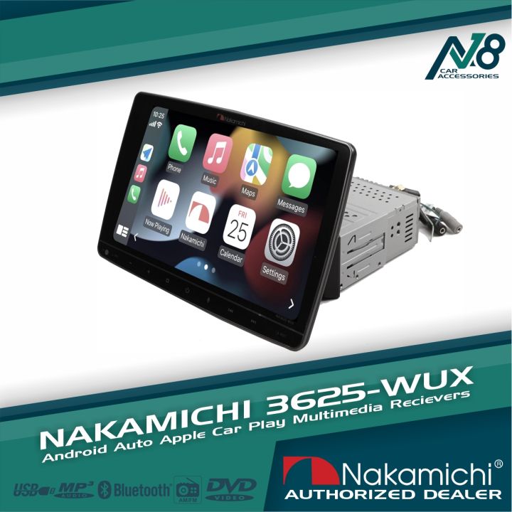 Nakamichi NA3625-Wux Wireless Android Auto, Apple Car Play, Time ...