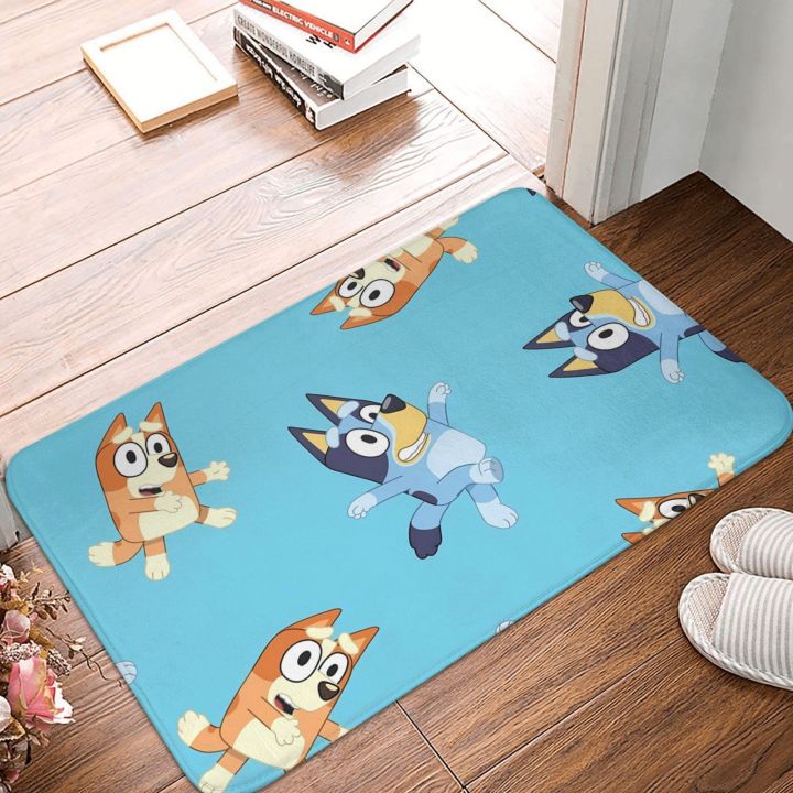 Bluey Bedroom Bathroom Rug 40*60cm（15.7*23.6in） Non-Slip Soft Fashion ...