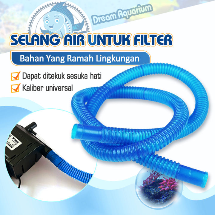 Selang Biru Filter Aquarium Spiral Sambungan Pompa Power Head 60-120 cm ...