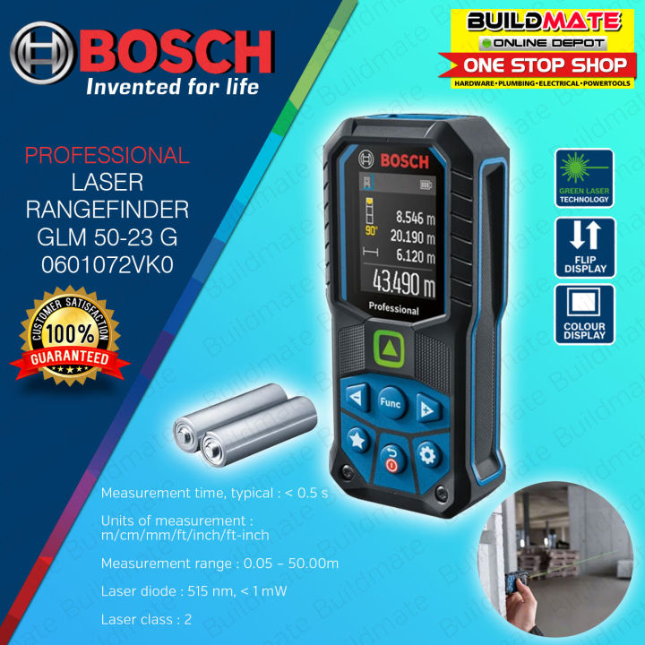 BOSCH Professional Laser Rangefinder GLM 50-23 G 0601072VK0 100% ORIGINAL / AUTHENTIC •BUILDMATE ...