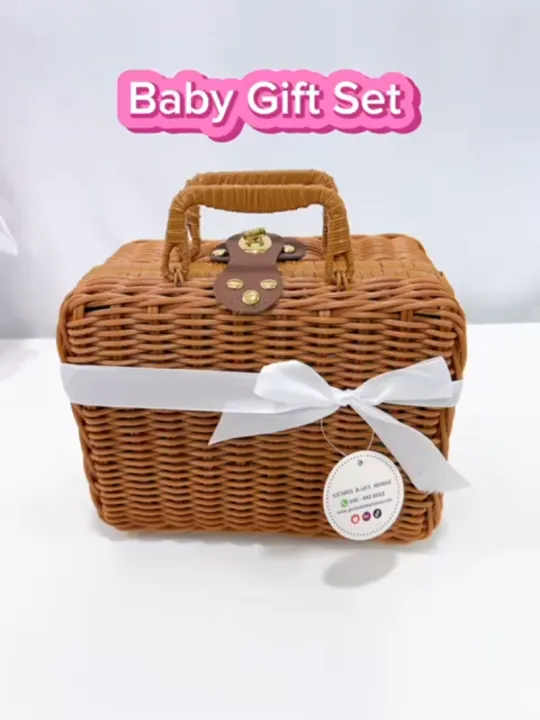 [ Genius Baby House ] Baby Girl Boy Gift Box Set- Bamboo Luggage Set ...
