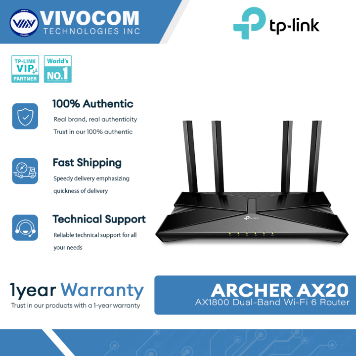 SALE!!! TP-Link Archer AX20 AX1800 Dual Band Wi-Fi 6 Gigabit Router ...