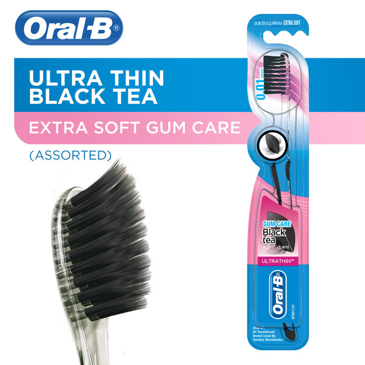 Oral-B Toothbrush Ultra Thin Black Tea 1s [Extra Soft Gum Care ...