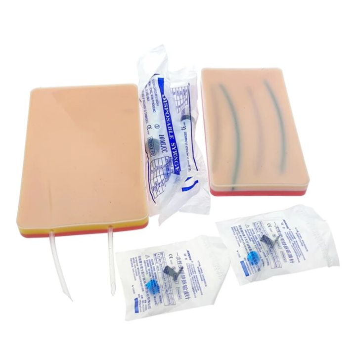 Venipuncture Iv Training Pad Silicone Human Skin Suture Model 4 Veins ...