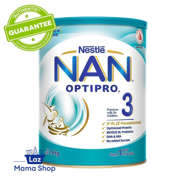 Nestle NAN Optipro Stage 3 Growing Up Milk Formula 1.6KG - From 12 Months (Laz Mama Shop ...
