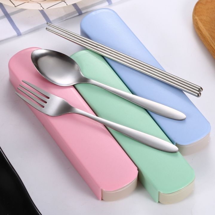 READY STOCK ️Cutlery Set Cute Portable Travel Adult Cutlery Wheat Straw ...