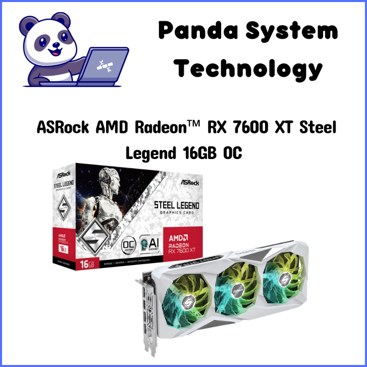 ASRock AMD Radeon RX 7600 XT steel legend 16Gb OC graphics card | Lazada PH
