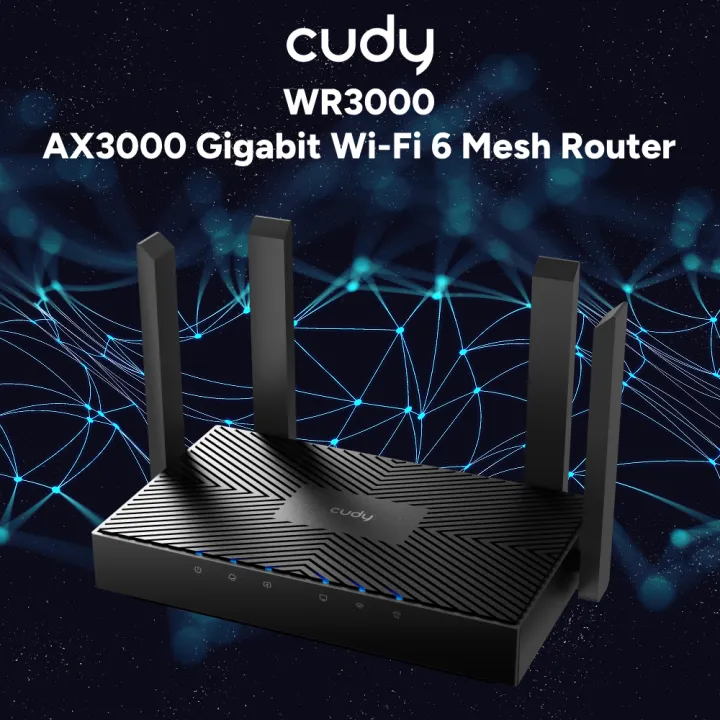 Cudy WR3000 - AX3000 Gigabit Wi-Fi 6 Mesh Router | Lazada