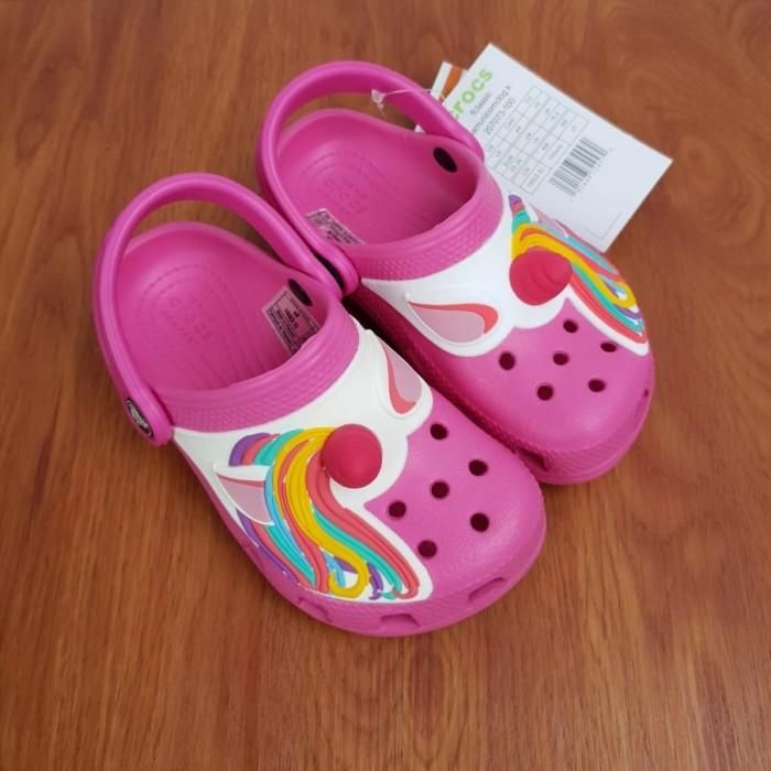 CROCS SANDAL ANAK UNICRON 3D CLOG KIDS CROCS - PINK BERRY PROMO ...