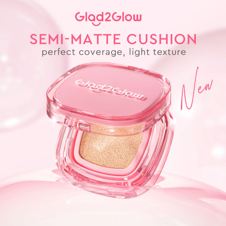 Glad2Glow Perfect Cover Cushion 11g 5 Shades Matte Finish Make Up BB ...