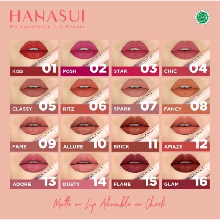 [Original 100%] Hanasui Mattedorable Lip Cream / Hanasui Mattedorable ...