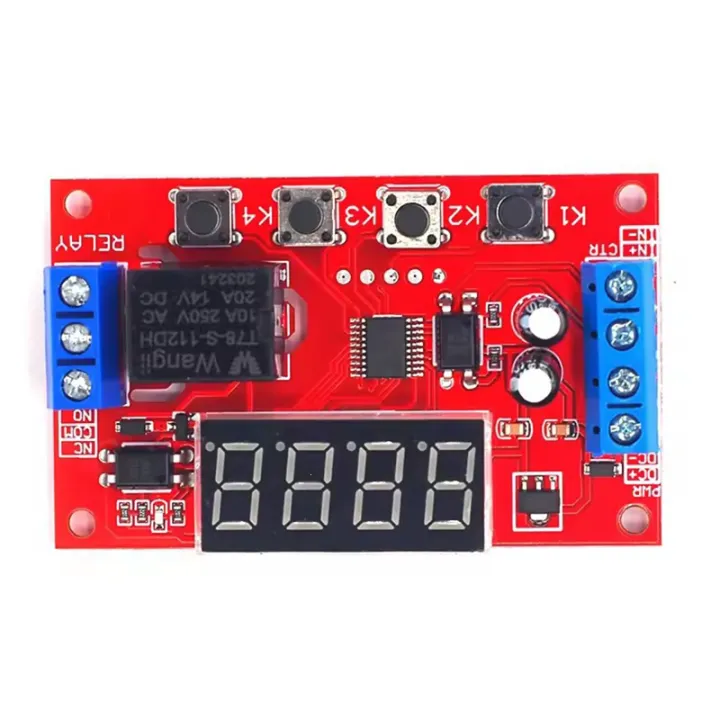 Programmable Timer Delay Relays Module Timing Delay DC5V/12V/24V Support Automation Controller ...