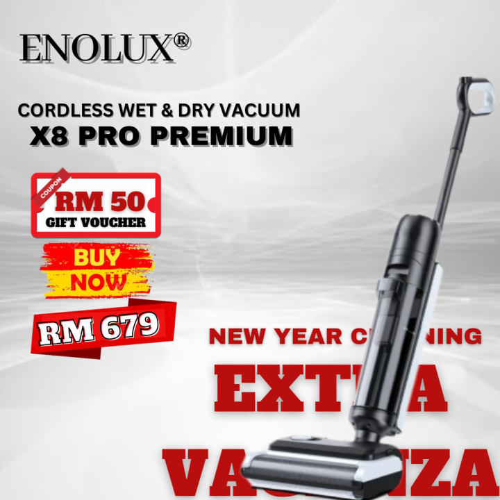 【Ready Stock】ENOLUX New Version [ X8 PRO ULTRA ] Cordless Wet & Dry ...