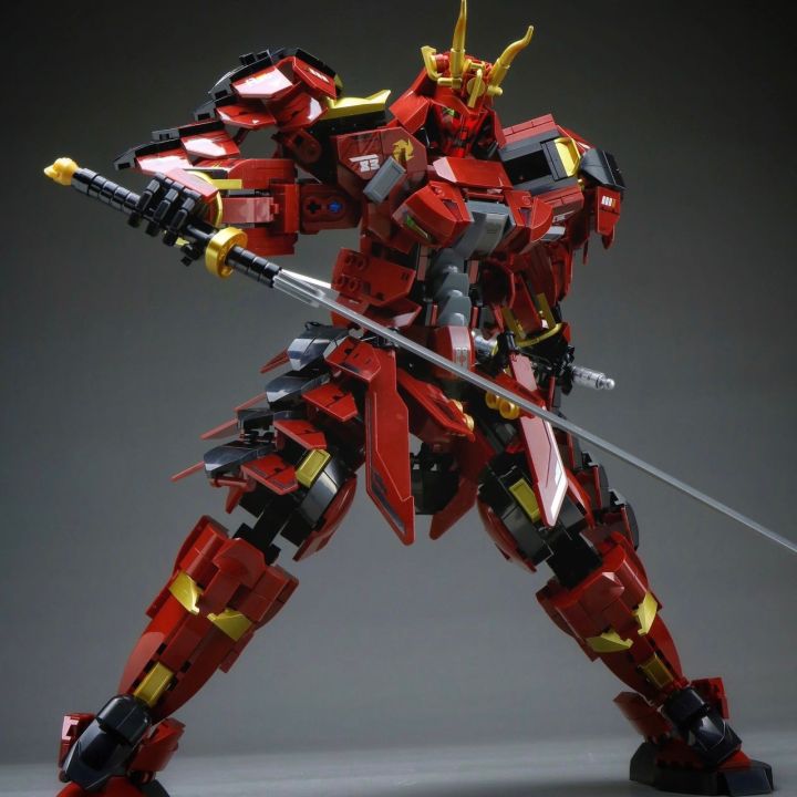 923pcs NEW Armored Samurai Mech Robot DIY Action Figure Classic Model ...