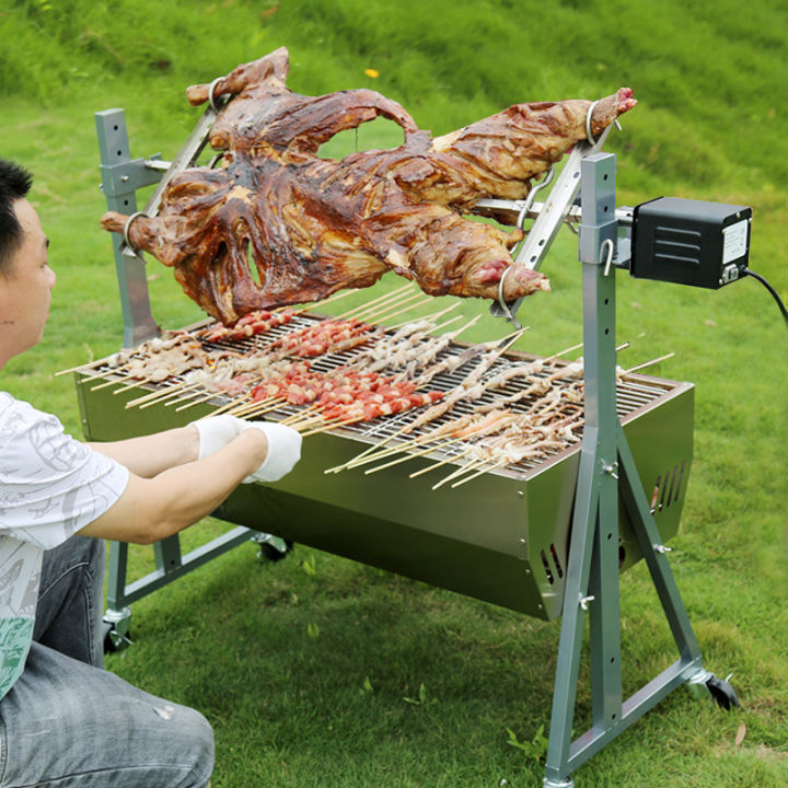 Outdoor goat roasting stove fully automatic roast suckling pig roast ...