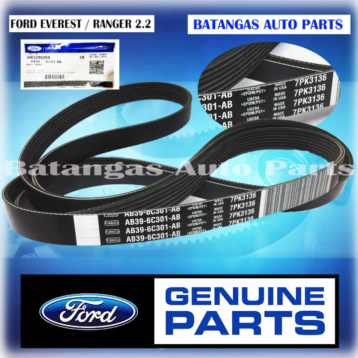 GENUINE FORD BELT DRIVE AB39-6C301-AB (7PK3136) for RANGER / EVEREST 2. ...