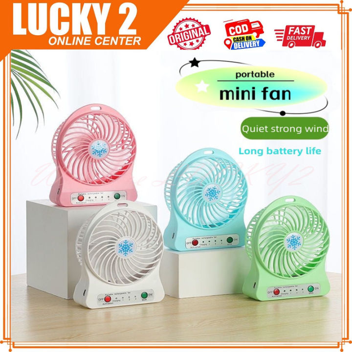 Lucky2 - Mini Portable Rechargeable Electric Fan Handle Chargeable USB ...