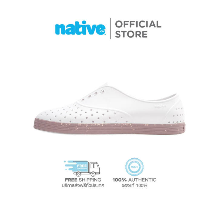 Native รองเท้ากันน้ำผู้หญิง EVA รุ่น Jericho Wanderfoam Shell White/Balos Pink Speckle | Lazada ...