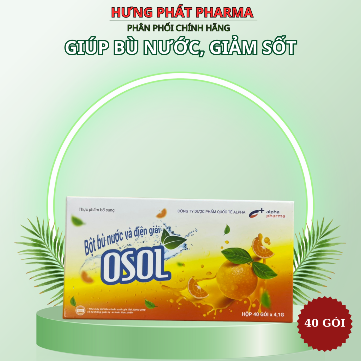 Bù nước và điện giải bổ sung năng lượng Osol dùng để thay thế nước và chất điện giải– Hôp 40 gói ...
