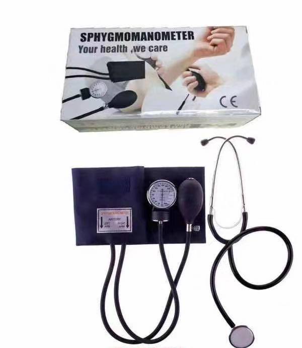 Sphygmomanometer Blood Pressure Measure Device Kit Cuff Stethoscope ...