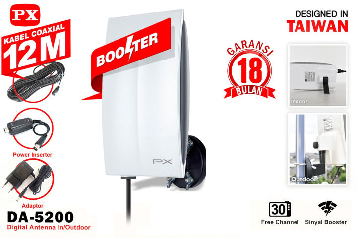 PX Digital TV InDOOR / Outdoor Antenna DA-5200 | BAYAR DI TEMPAT ...