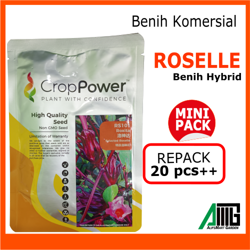 ROSELLE Merah Benih Croppower Seed Mudah Tumbuh | Lazada