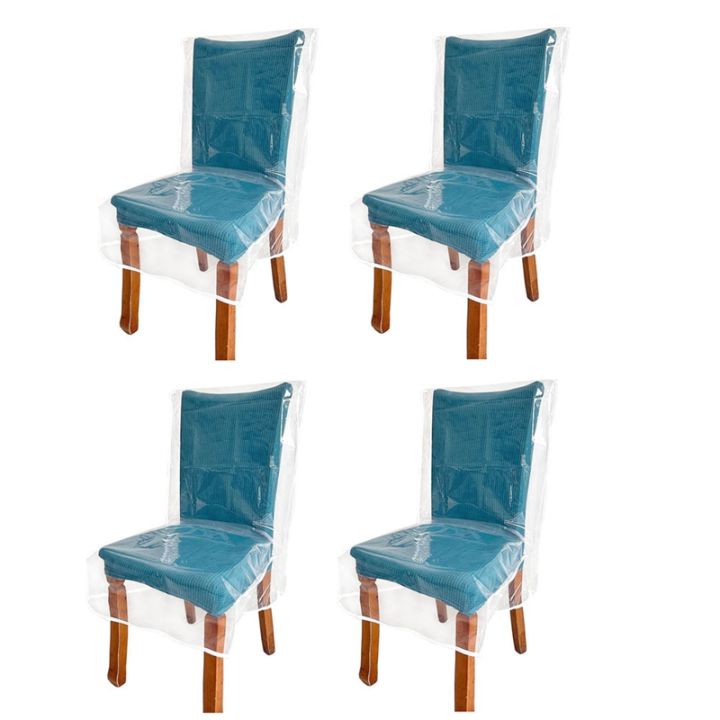 【EHU】-4 Pcs Plastic Chair Covers for Dining Chairs Anti Sauce, Cat ...