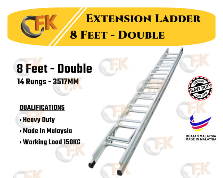 8 Feet Tangga Slide Extension Ladder (Single,Double,Triple) | Lazada