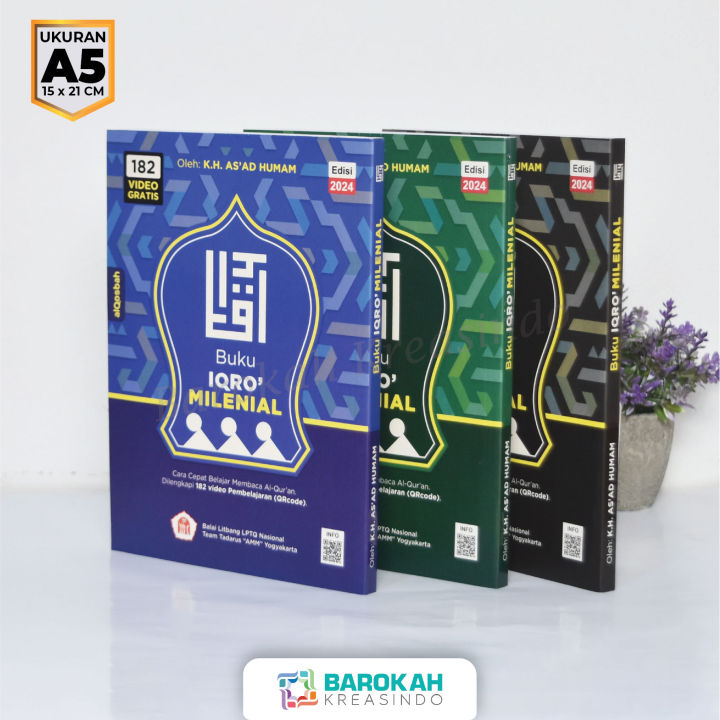 Buku IQRO QRCode Edisi Milenial 2024 Cara Cepat Belajar Membaca Al Quran Menggunakan Multimedia ...