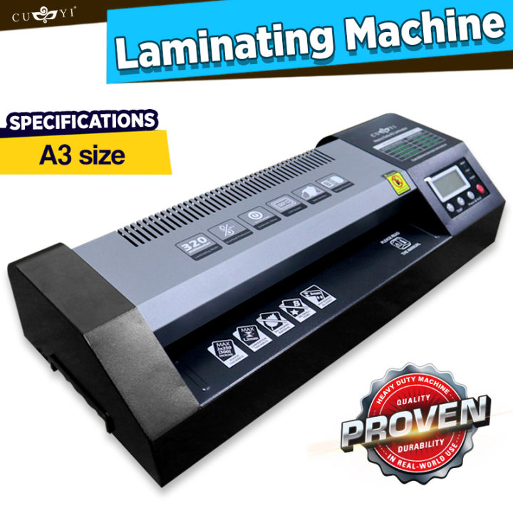 [PSD] CUYI A4 / A3 Size Laminator HOT / COLD / REVERSE Function 220V Heavy Duty Laminating ...
