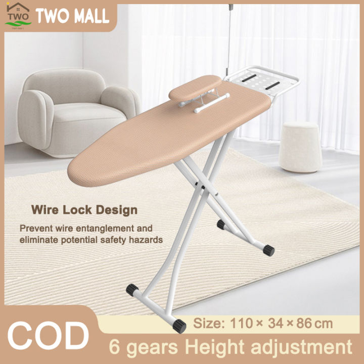COD 43 inch Ironing Board with Stand Iron Board Heavy Duty Hanger Iron ...