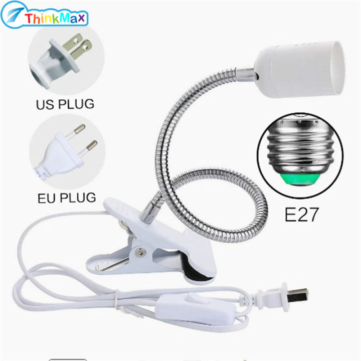 Clamp Light Socket 360 Degree Flexible Desk Lamp Holder Bulb Holder ...
