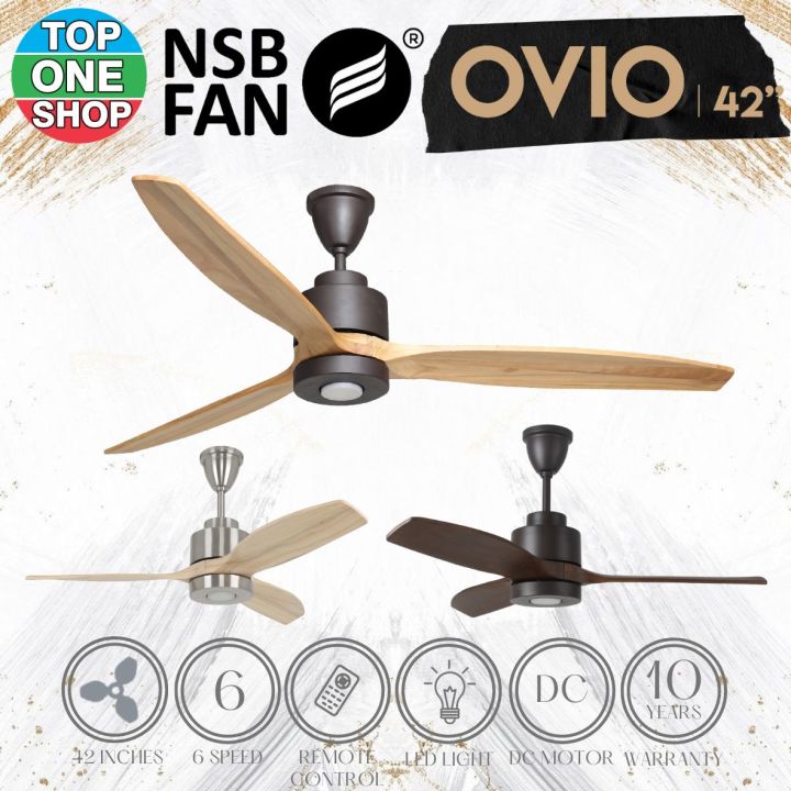 NSB FAN OVIO 42 INCH DC MOTOR CEILING FAN 6 SPEED C/W Remote Control ...