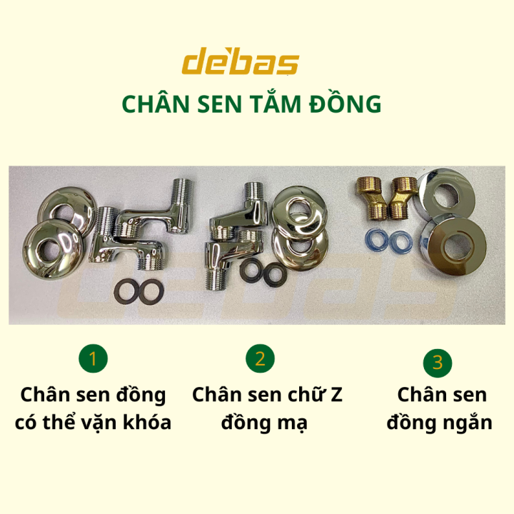 Chân sen tắm chữ z có khóa nước đồng thau cao cấp củ sen nóng lạnh nối ...