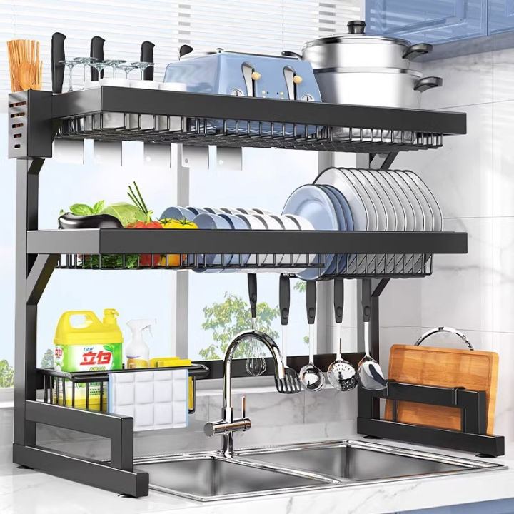 Kitchen Racks Full Set Stainless Steel Dish Rack Rak Pinggan Rak Dapur ...